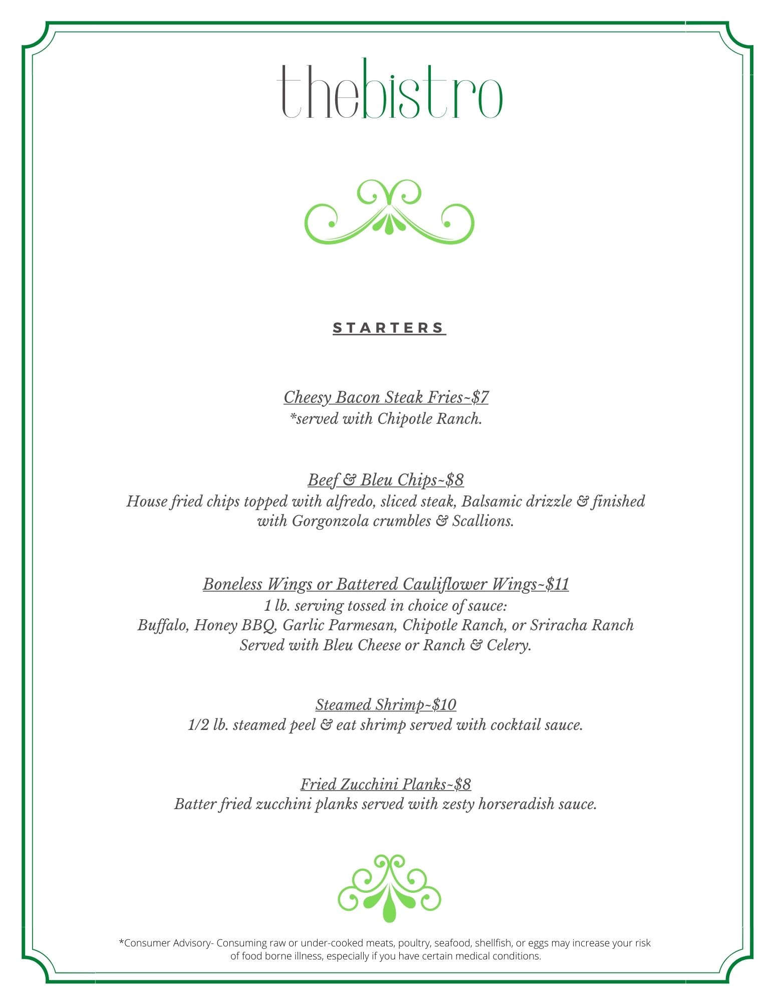 Local Restaurant in Martinsburg, PA | The Bistro at the Village Green